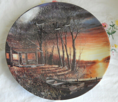 SUNSET VOYAGE PLATE WOODLAND WINGS JIM HANSEL | eBay