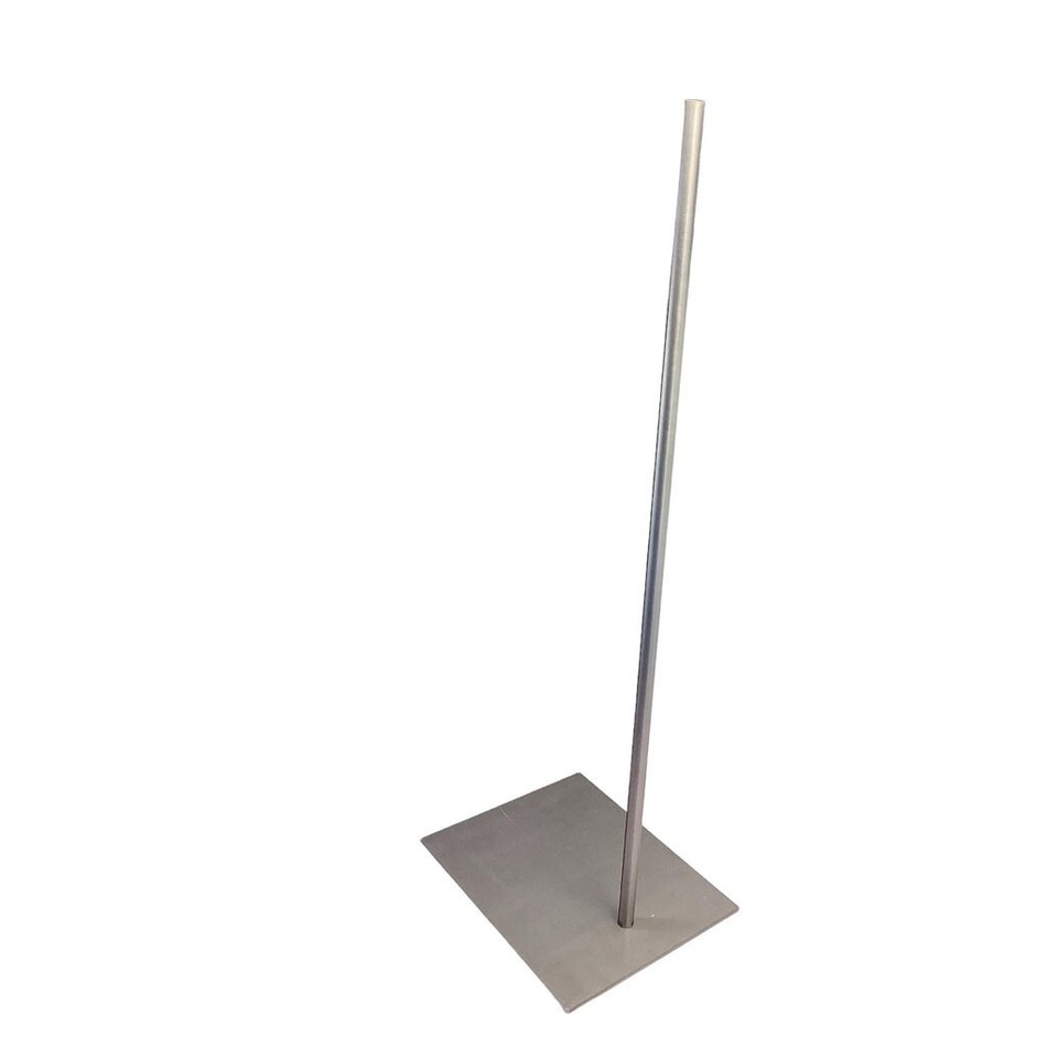 Raw Steel Metal Mannequin Stand, 16"x12", Rectangular Base With long 7/ ...