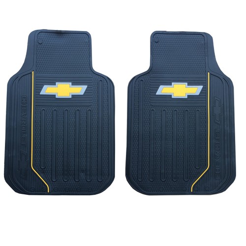 Licensed 2pc Chevy Bowtie Front Rubber Floor Mats Silverado Blazer ...