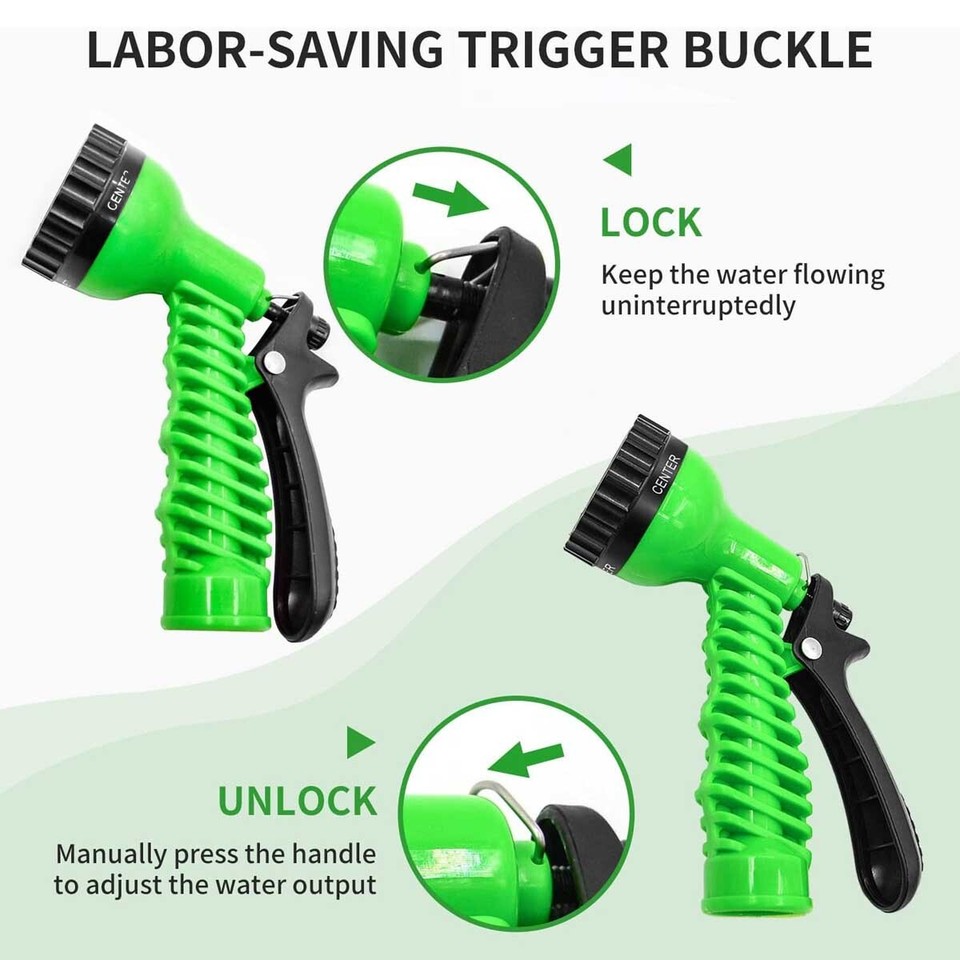 Expanding Expandable Flexible Garden Water Hose with 7 Pattern Spray ...