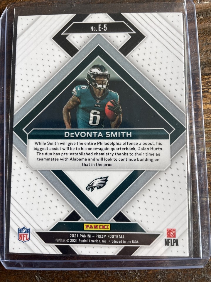 2021 Prizm Emergent DeVonta Smith Rookie Card RC E-5 EAGLES | eBay