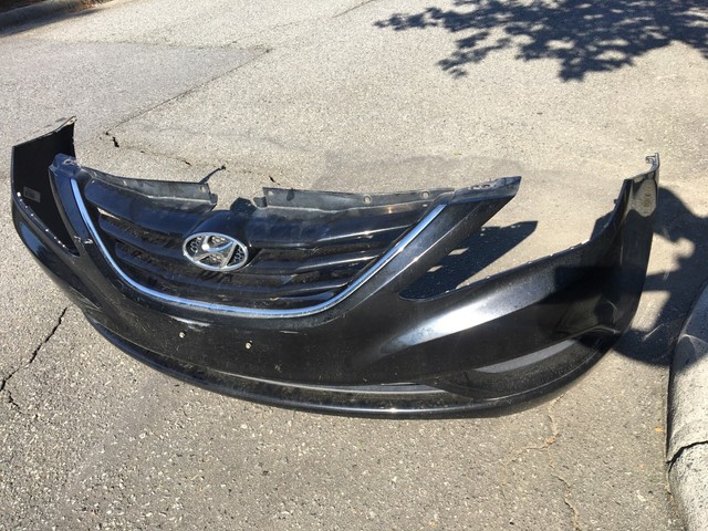 2011-2014 HYUNDAI SONATA FRONT BUMPER COVER W/O FOG LIGHTS BLACK OEM | eBay