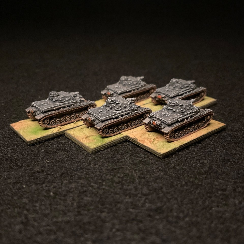 5x PAINTED GHQ 6mm 1/285 Micro Armour German PzIV D TANKS • 06HP-250011 ...
