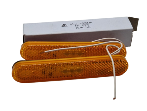 Pack 2 Orange Caravan / Trailer Side Marker Indicator LED Lights 12v ...