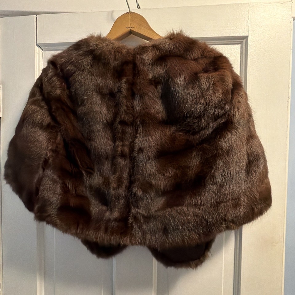 1950's Or 1960's Figved Milwaukee Mink Fur Shawl Wrap Cape Vintage Sm ...