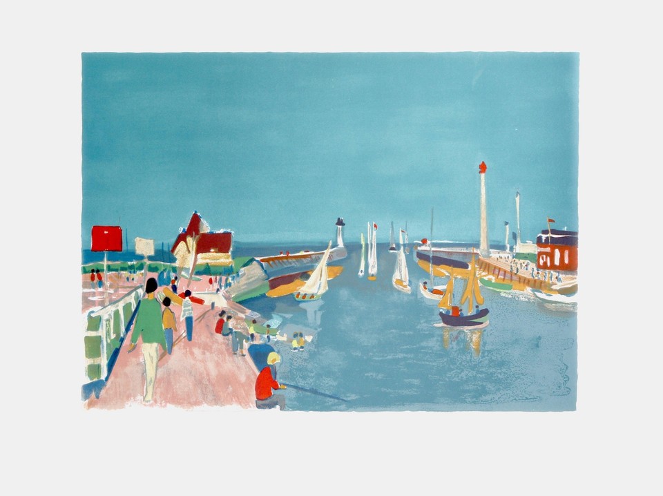 Jacques Potin, La Place Di Deauville, Litografia | eBay