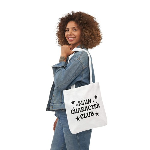 Main Character Club Tote Bag | Bold Graphic Cotton Tote, Reusable ...