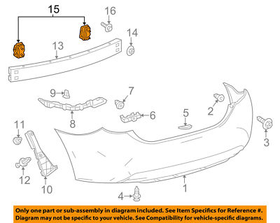 TOYOTA COROLLA 2014-2019 OEM NEW Rear Bumper-Bracket Right 5218102160 ...