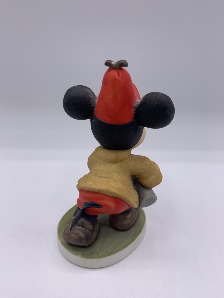 Disney Frontier Mickey Mouse Hunting Vintage Porcelain Ceramic 4 ...