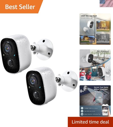 Wireless 1080P Security Cameras with 2-Way Talk & AI Motion Detection ...