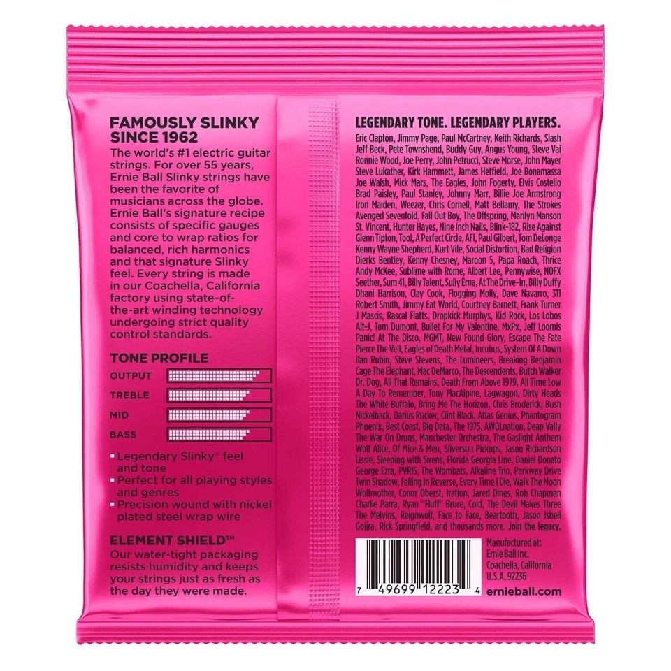 12 SETS Ernie Ball Electric Guitar Strings SUPER Slinky 9-42 Nickel ...