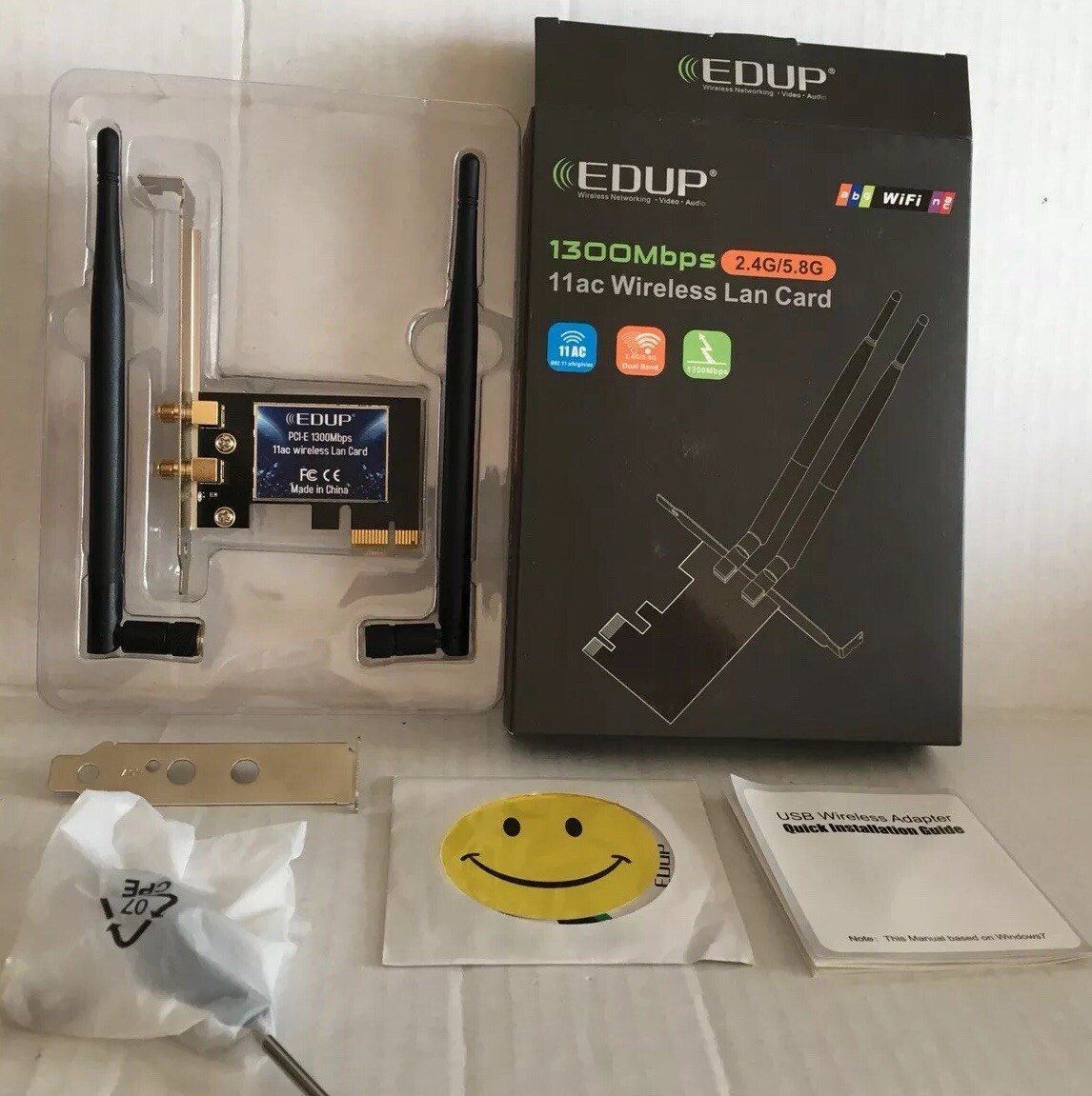 EDUP 11ac Wireless Lan Card 2.4G/5.8G EP-9607S 1300Mbps | eBay