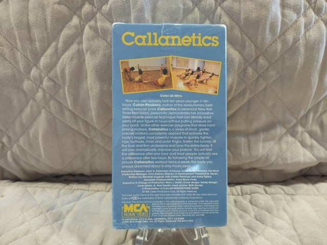 Callanetics VHS 1986 Callan Pinckney-deep Muscle Exercise for Figure ...