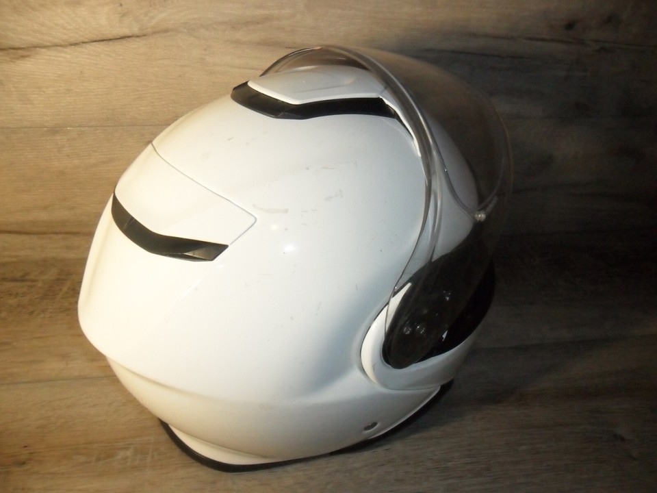 Shoei NEOTEC II White Full Face Modular Motorcycle Helmet Good ...