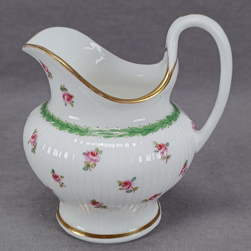 Minton Pattern G8115 Pink Rose Green Laurel Leaf & Gold Creamer C. 1873 ...