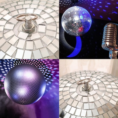 US 12" Mirror Glass Disco Ball Large Home Party Club DJ Dance Stage ...
