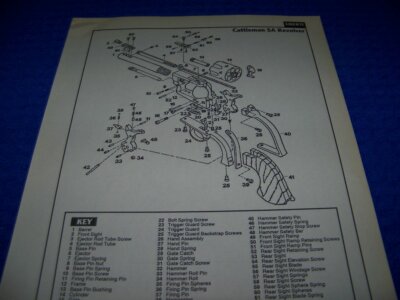 UBERTI CATTLEMAN SA & ROLLING BLOCK SINGLE..LEGEND/EXPLODED VIEW (518Z ...