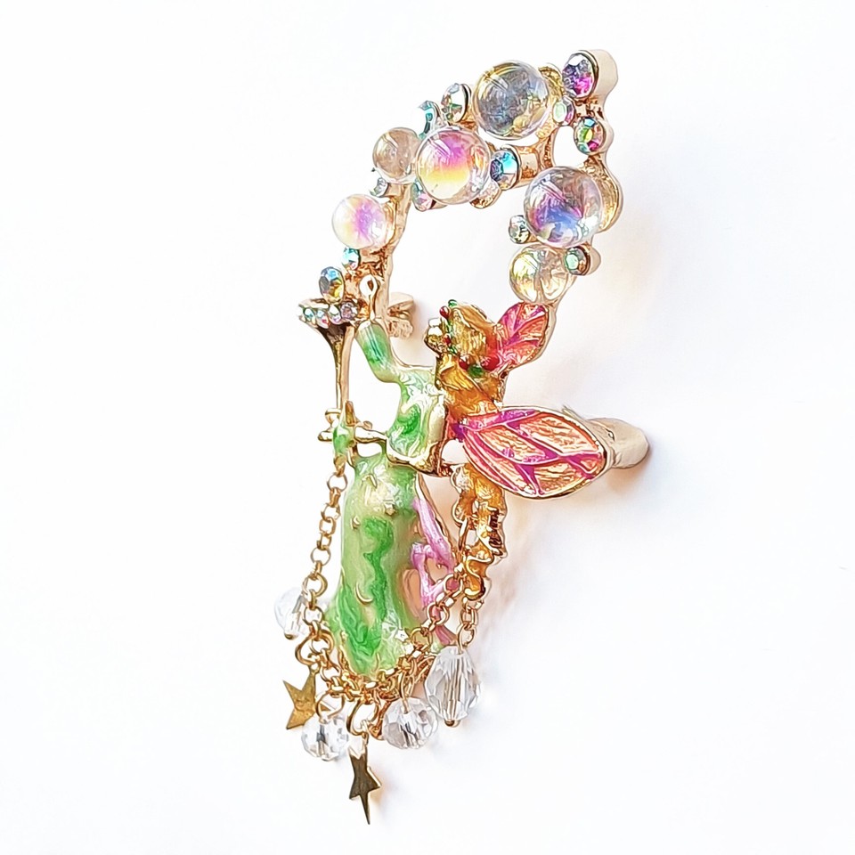 Brooch Green Pink Angel Fairy Colourful Bubble Fairytale Fantasy ...