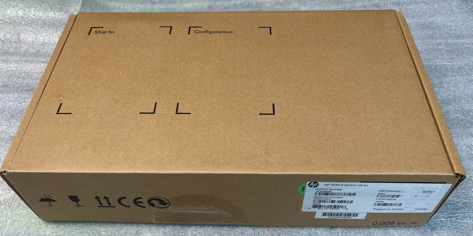 J9783A HP HPE Aruba 2530-8 HP Switch 10/100-T SFP Base-TX RJ-45 NEW ...