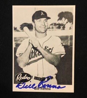 BILL RENNA 1976 JDM/JMC AUTOGRAPHED SIGNED AUTO BASEBALL CARD 20 | eBay