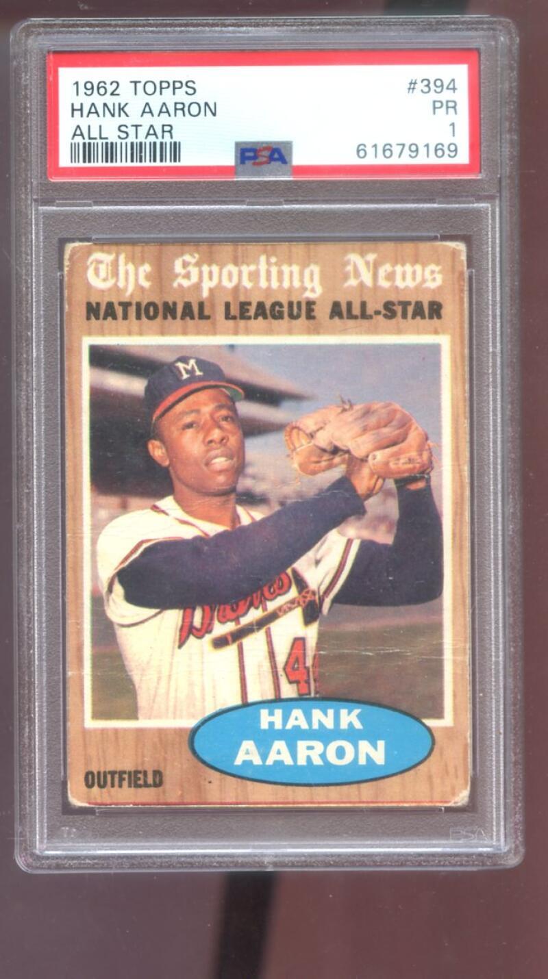 1962 Topps - All-Star #394 Hank Aaron for sale online | eBay
