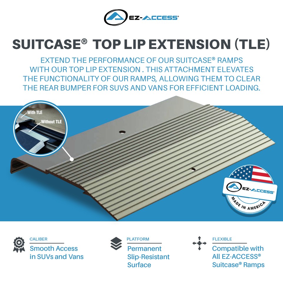 EZ-ACCESS Aluminum Suitcase Top Lip TLE w/Surface That Resists Slips ...