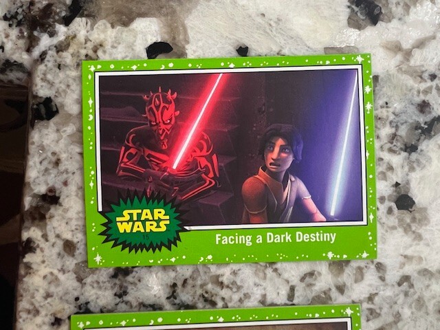 2017 TOPPS STAR WARS JOURNEY LAST JEDI GREEN PARALLEL CARD FACING ...