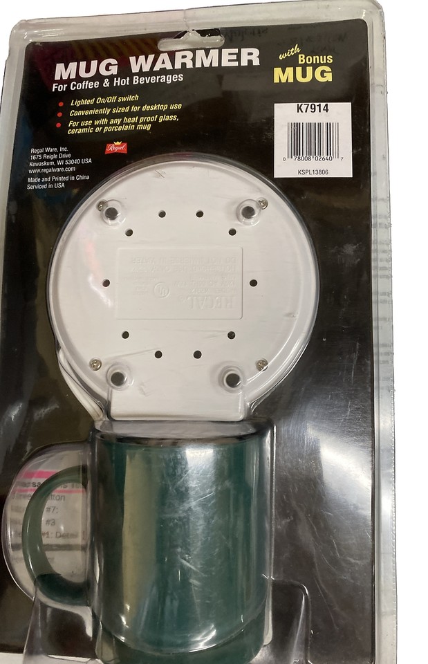 Electronic Mug Warner Coffee & Hot Beverages With Green Bonus Mug Brand ...