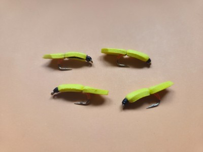 4 x Floating Fry Fly Fishing Dry Trout FLIES Size 10 Hook | eBay UK