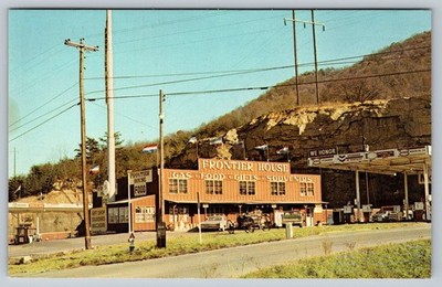 Frontier House Gas Station & Gift Shop Postcard Harlan Kentucky Vintage ...