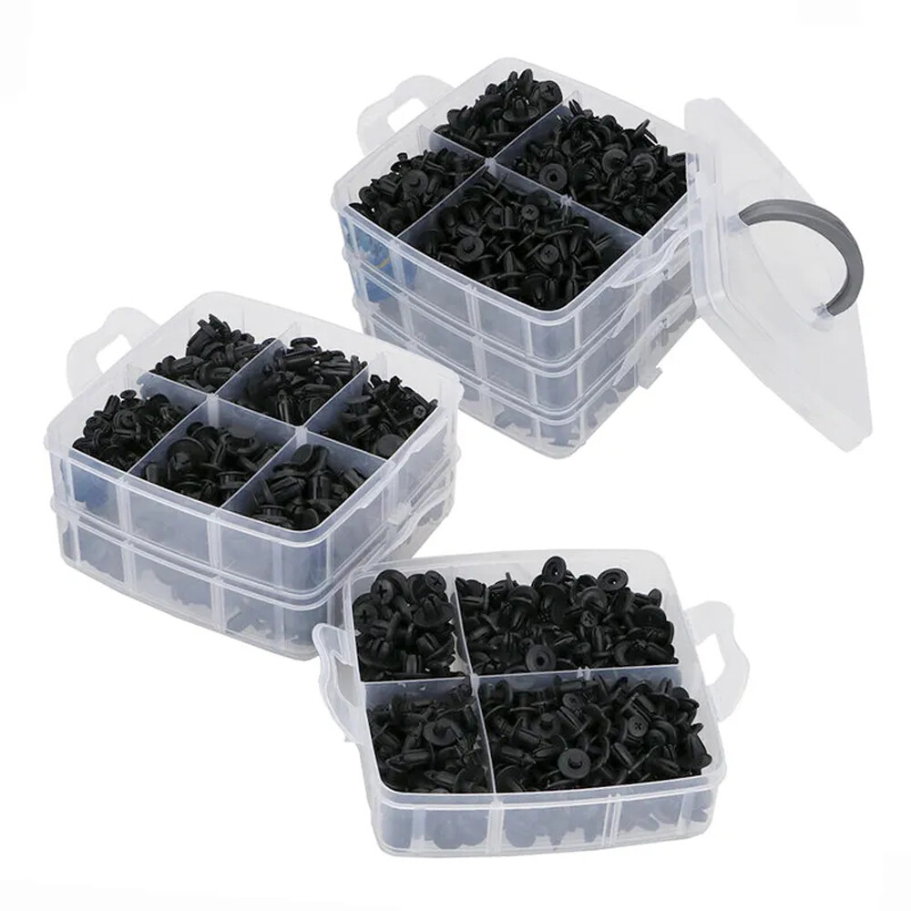 651x Car Body Trim Clips Plastic Push Pin Rivet Bumper Panel Fasteners ...