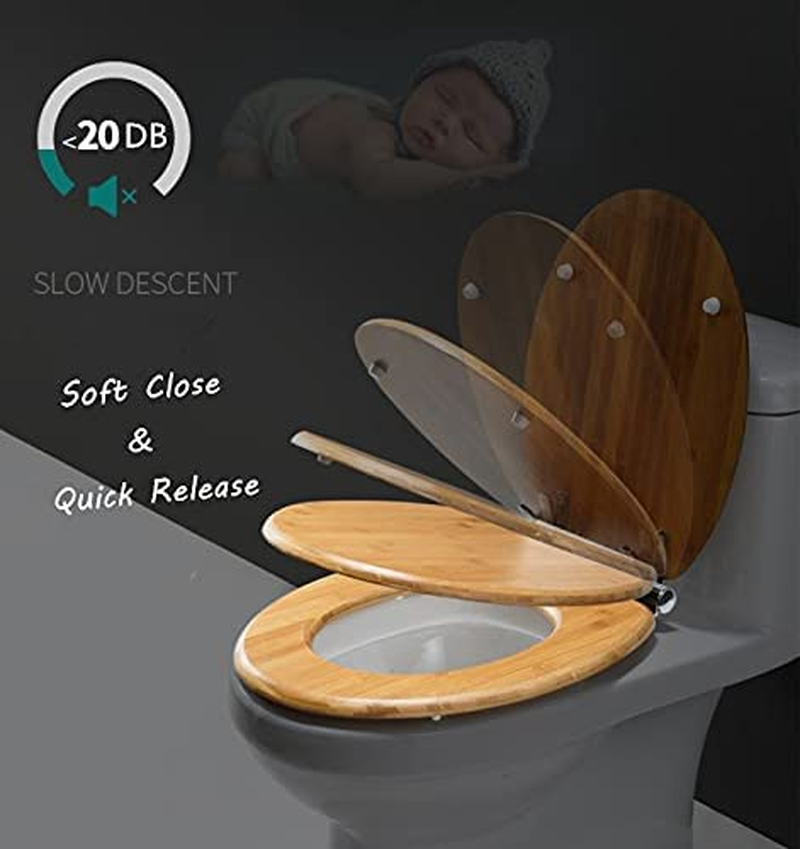 Timber Toilet Seat Solid Brewer Heritage Wood Bathroom Soft Close Quick ...