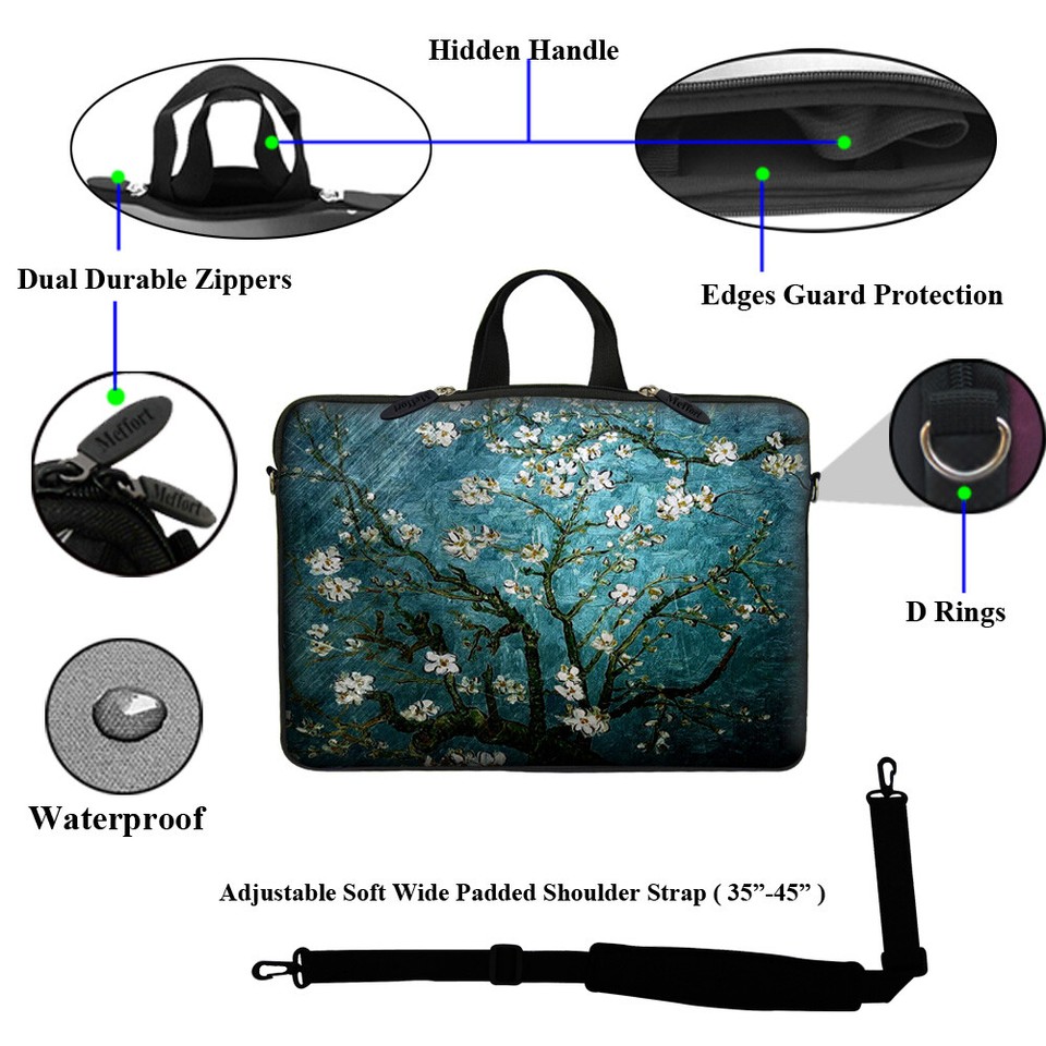 High Quality Neoprene Laptop Bag with Shoulder Strap Sleeve 10 inch to 17.3 inch | eBay
