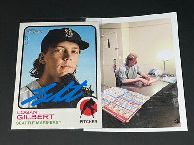 Logan Gilbert Seattle Mariners Auto Signed 2022 Topps Heritage _ | eBay