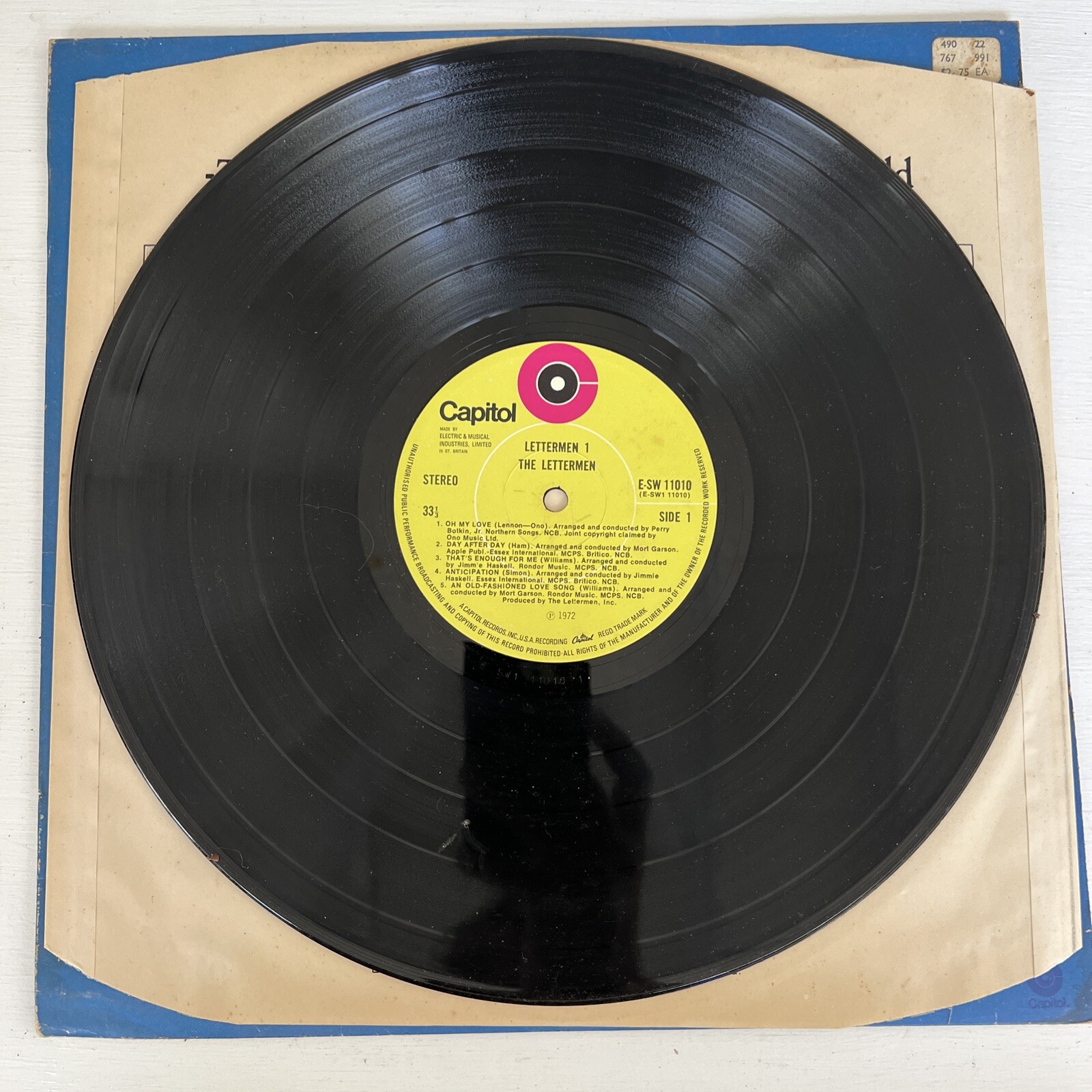 LETTERMEN “1” 1972 EMI Capitol UK IMPORT VINYL LP E-SW 11010 VG/VG | eBay