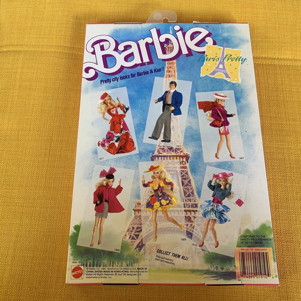 L3 NIB BARBIE DOLL 1988 PARIS PRETTY FASHION 1910 VINTAGE | eBay
