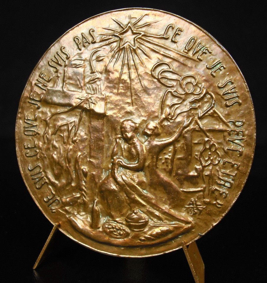 Medal To Marie Christmas (Rouget) Poet Artist The Warbler D'Auxerre ...