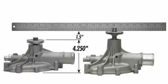 Small Block Ford Extra Short Water Pump 289 302 351W High Flow Aluminum ...