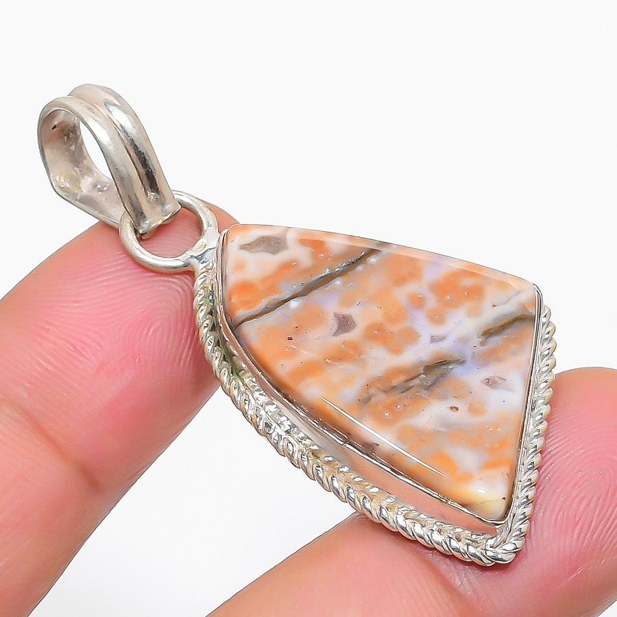 Natural Bird Eye Jasper Gemstone 925 Sterling Silver Pendant 1.85" Y039 ...