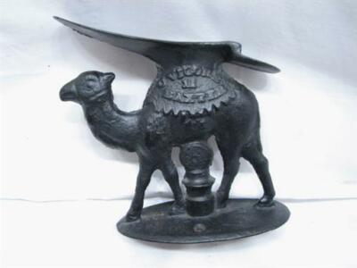 Antique Cast Iron Camel Shoe Shine Rest Advertising Doorstop Vigore ...