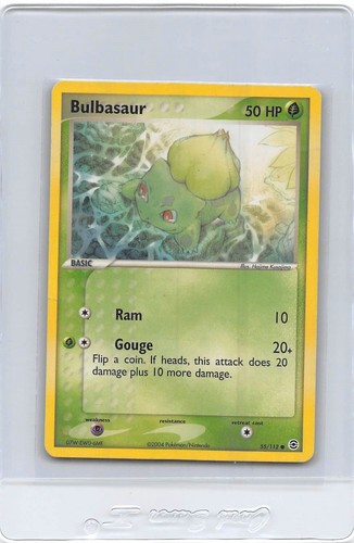 BULBASAUR 55/112 - NON-Holo - Fire Red & Leaf Green - 2004 Pokémon Card ...