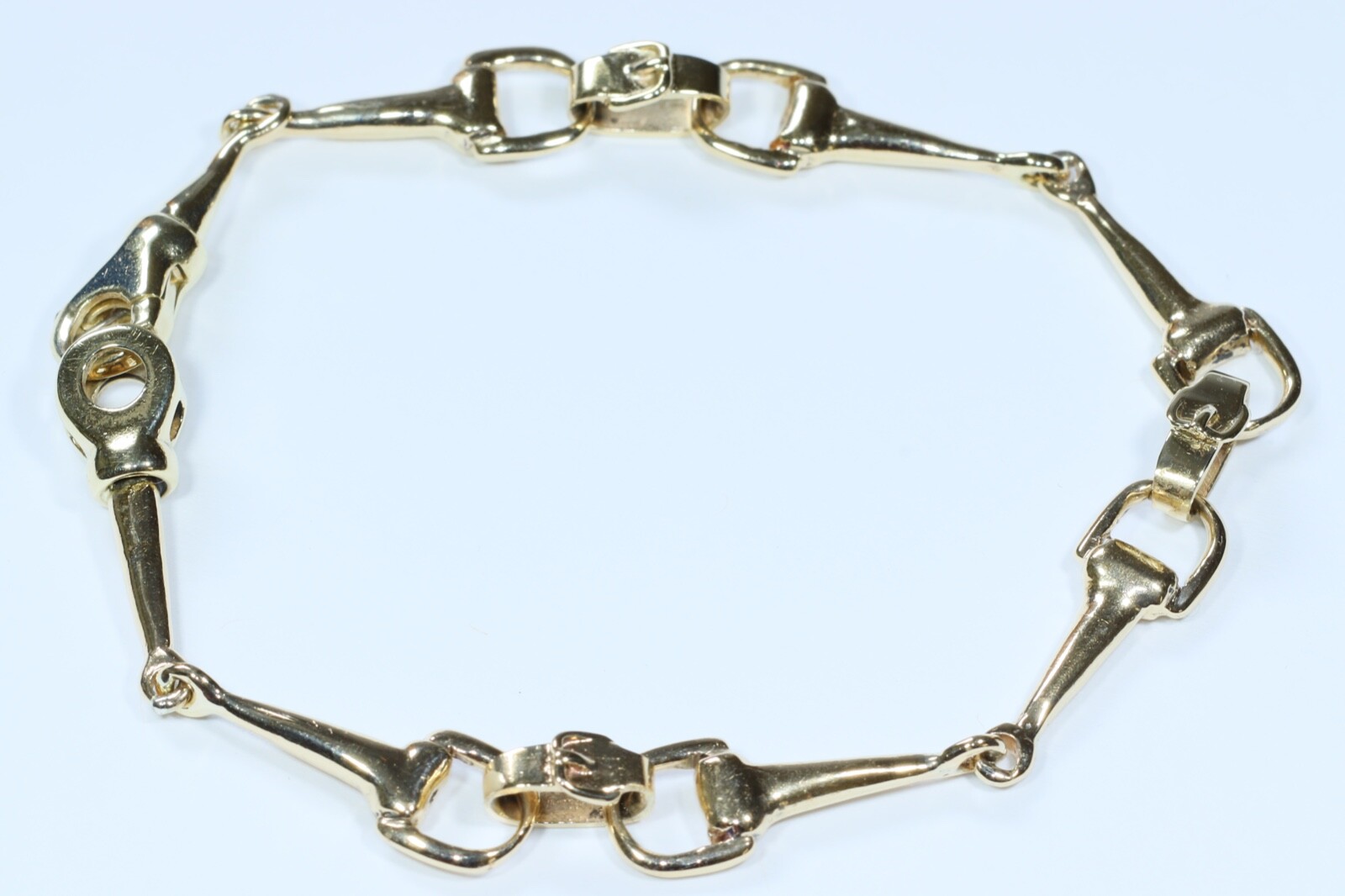Horse bit (snaffle) Bracelet 14k solid yellow gold “custom made” 14 ...