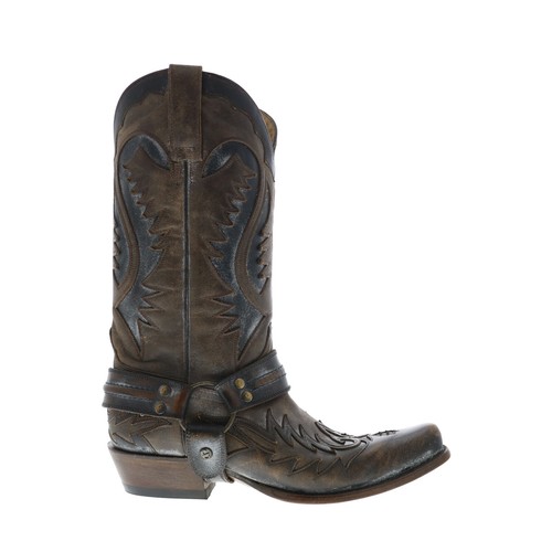 Stetson Outlaw Square Rocker Toe Mens Brown Leather Cowboy Western ...