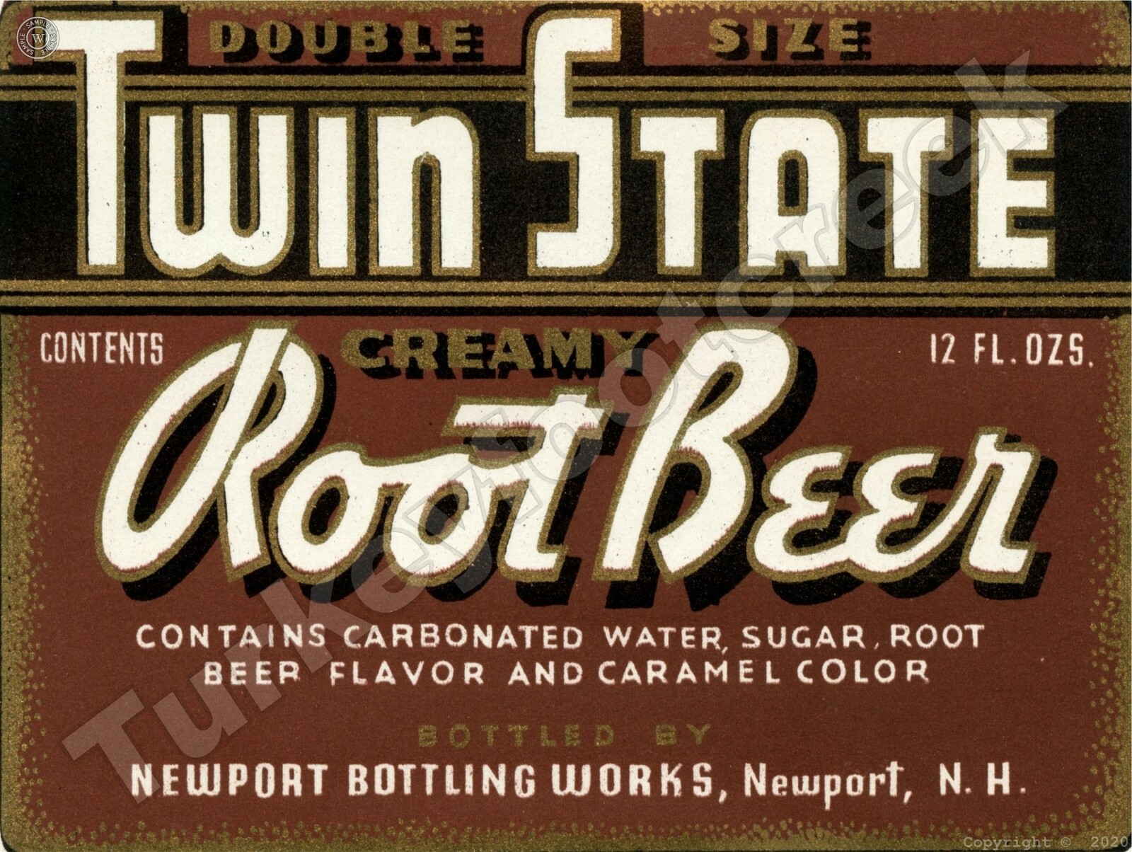 Twin State Root Beer Label 9" x 12" Metal Sign | eBay