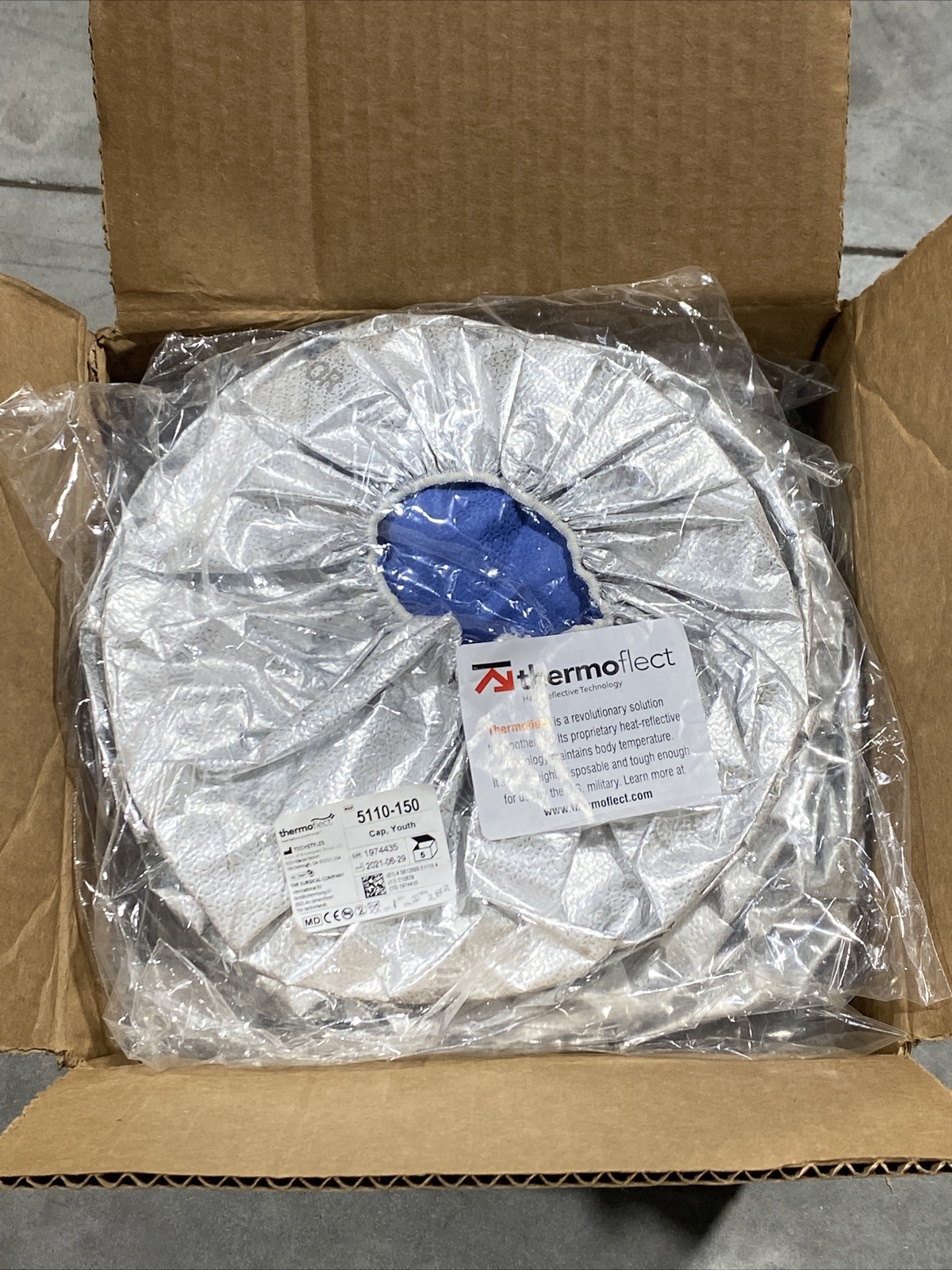 Thermoflect #5110-150 Heat Reflective Cap, Youth Box Of 50 New | eBay