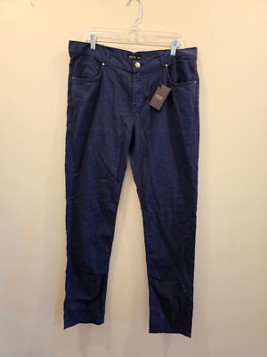 NWT Men's Rye 51 R51 Silo Straight Fit Cotton and Linen Pants Navy Blue ...