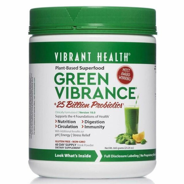 Vibrant Health Green Vibrance Plant-Based Superfood Powder - 60 ...