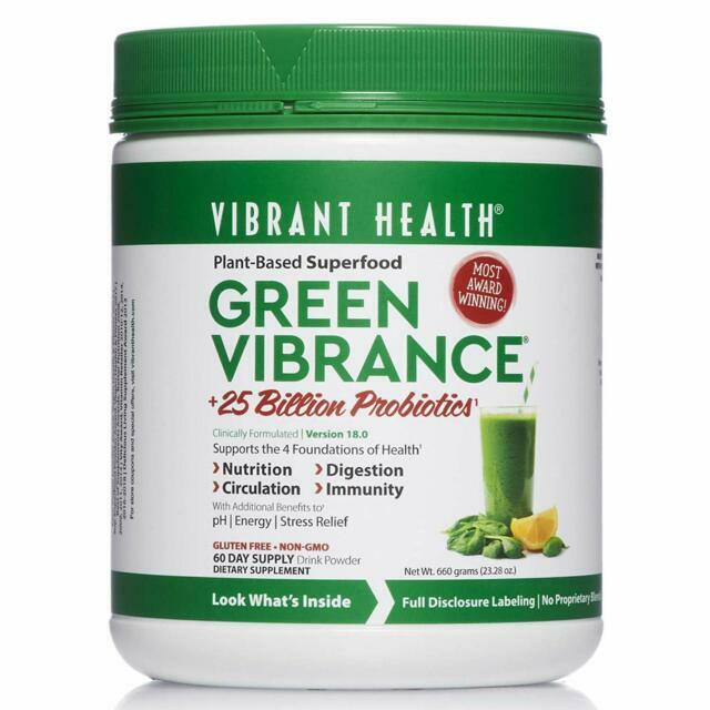 Vibrant Health Green Vibrance Plant-Based Superfood Powder - 60 ...