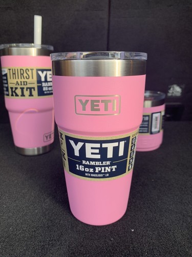 YETI Rambler 16 oz STACKABLE PINT w/MAGSLIDER lid POWER PINK | eBay