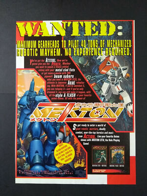Mekton Zeta Role Playing Game - Magazine Advert #B4185 | eBay